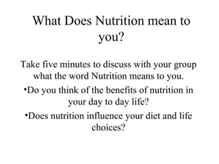 Nutrition | PPT