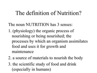 Nutrition | PPT