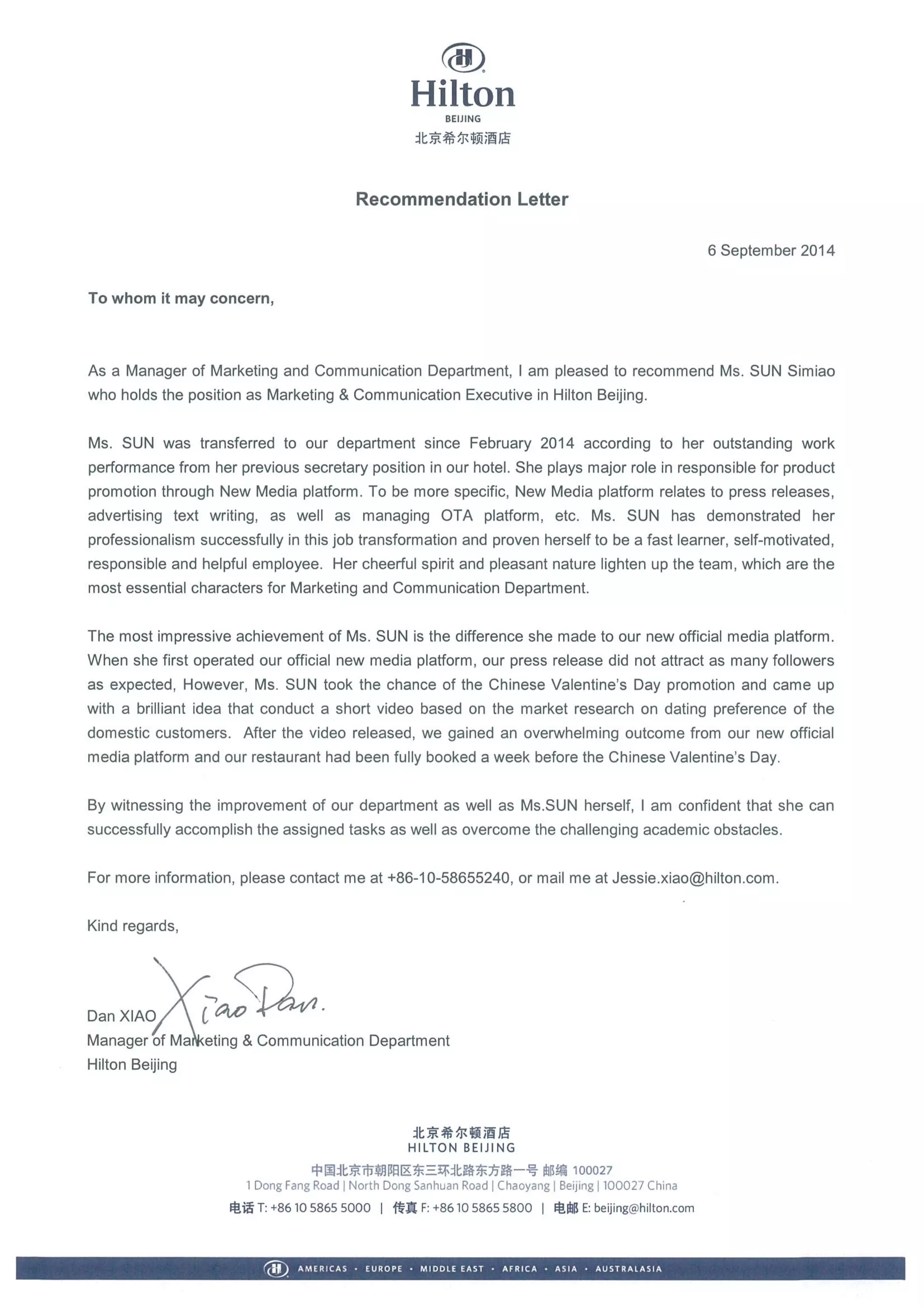 Reference Letter | PDF