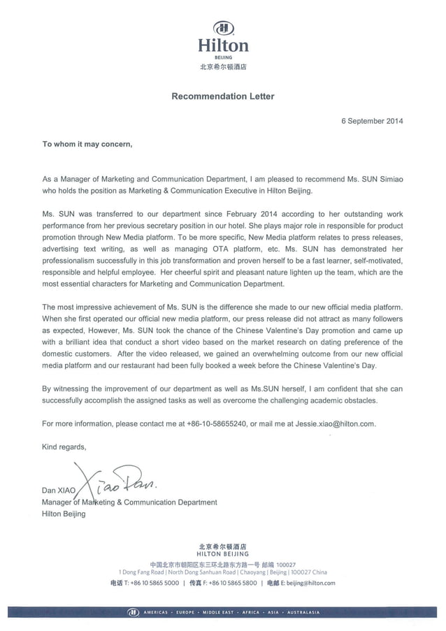 Reference Letter | PDF