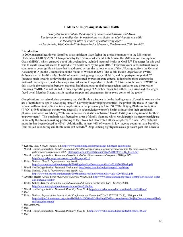 Achieving MDG 5 - Improving Maternal Health | PDF