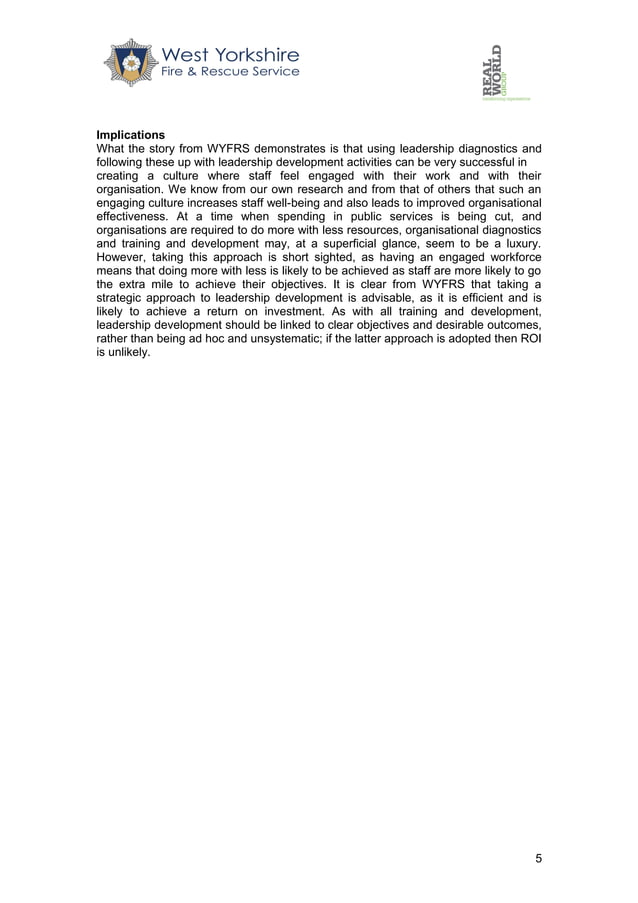 WYFRS RWG Employee engagement FINAL | PDF