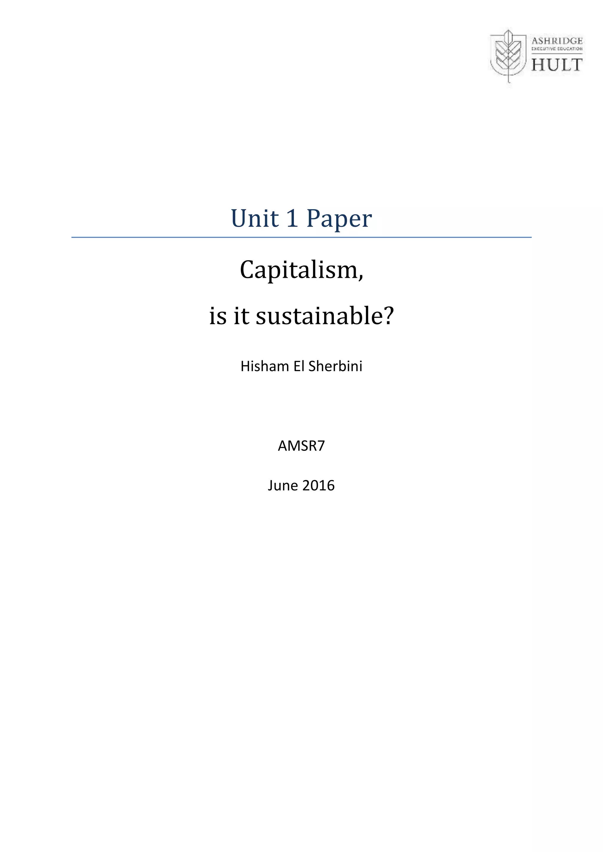 Hisham El Sherbini Unit1 Paper v2.0 (For Pub) | PDF