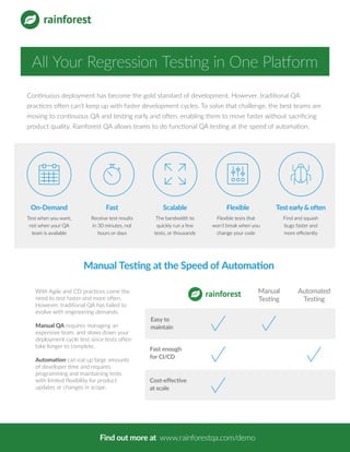 Rainforest QA InfoSheet | PDF