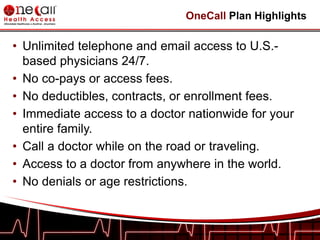 OneCall Employee Benefit Overview | PDF