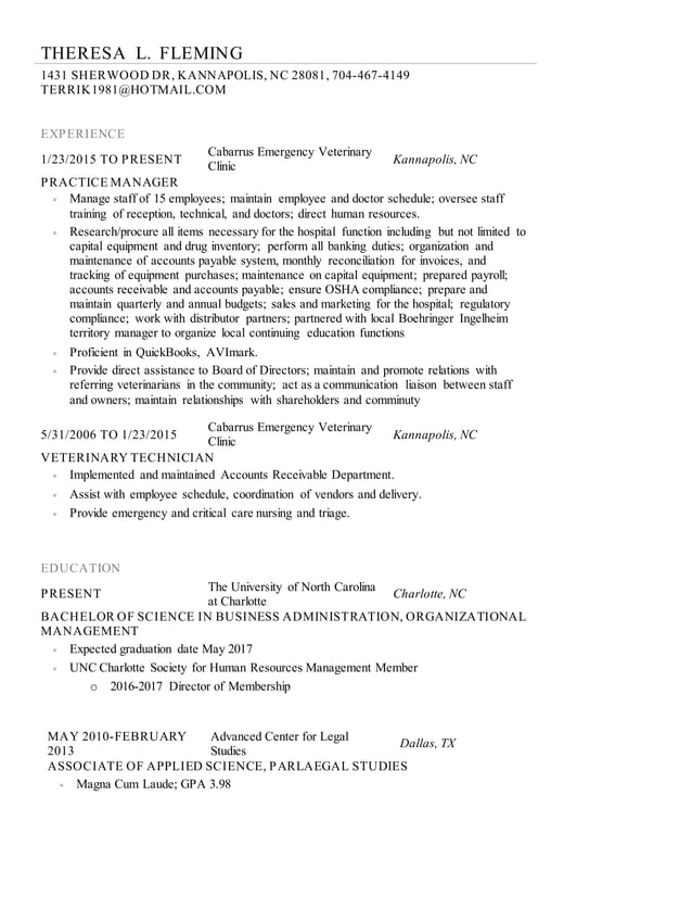 Terri Fleming resume | DOCX