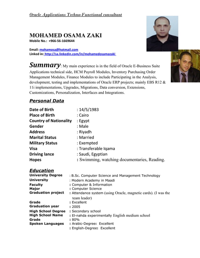 mohamed Osama CV 19sep2016 | PDF
