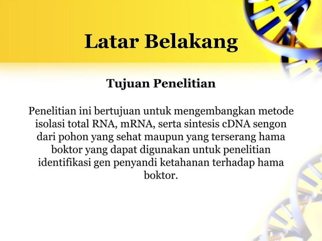 Pengembangan Metode Isolasi RNA - AAD | PPT