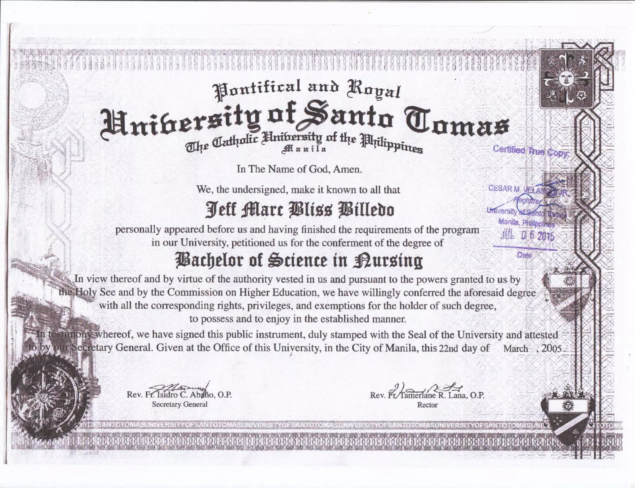 UST Diploma | PDF
