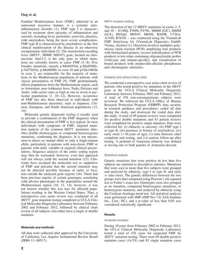 Ong et al_The M694V mutation in Armenian-Americans_a 10-year ...