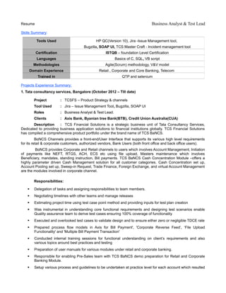 Deepthi DS_Business Analyst & Test Lead_Resume | DOC