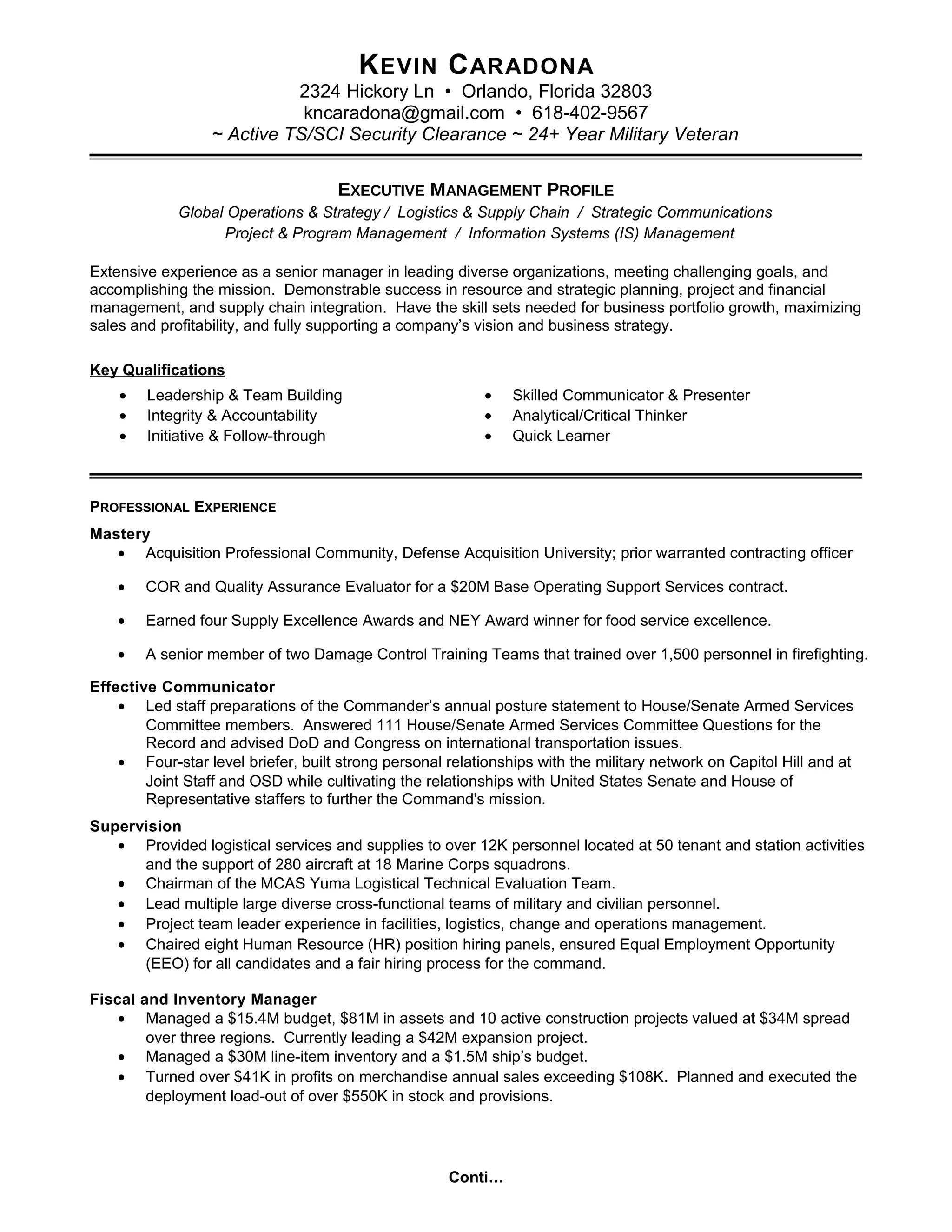 K Caradona Resume LINKEDIN | DOC