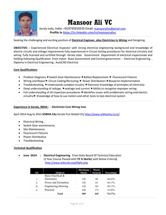 Mansoor Ali Resume | PDF
