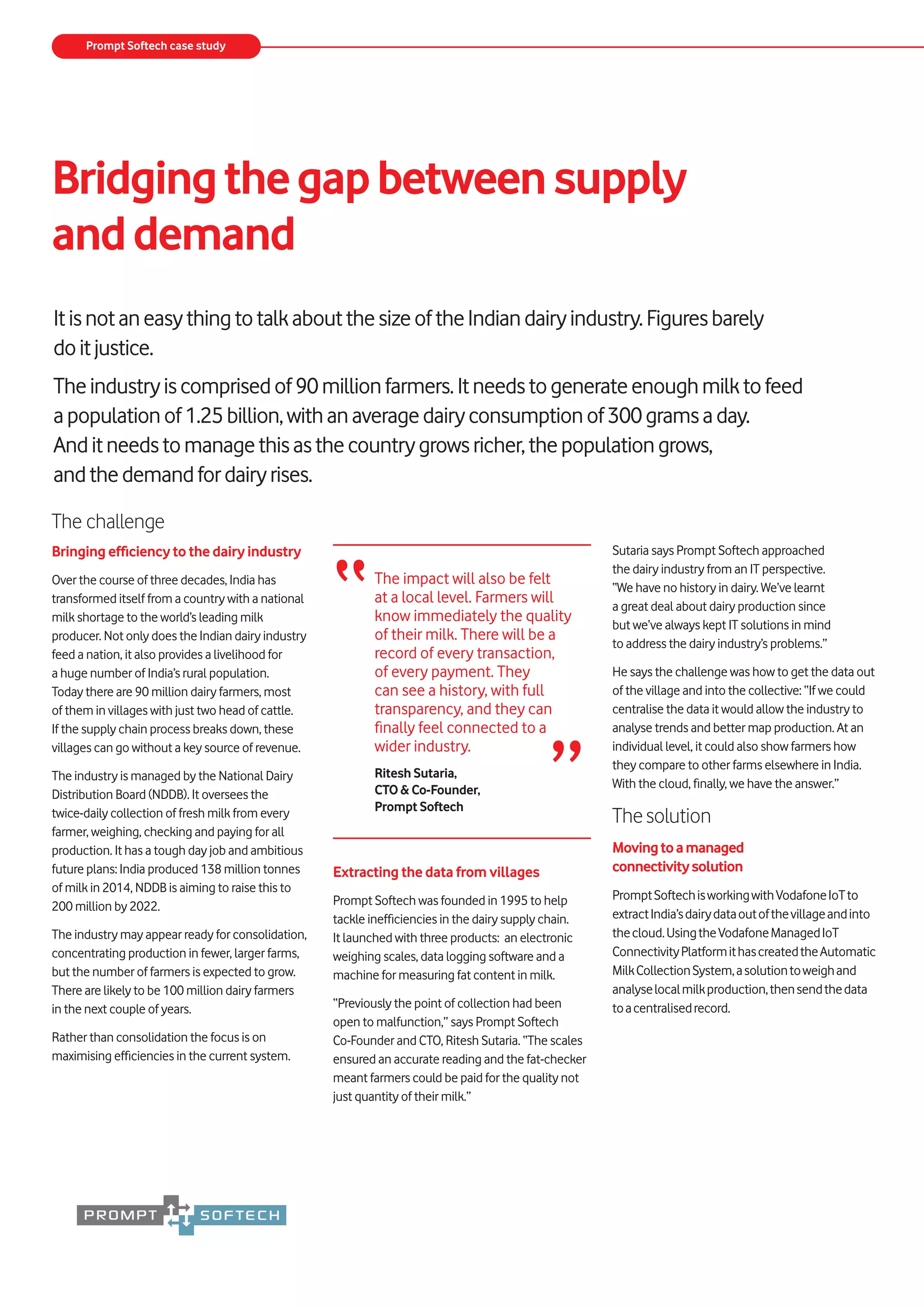 Vodafone IoT_Prompt Softech case study | PDF