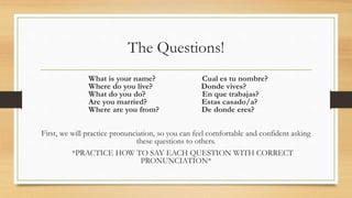5 Basic Questions | PPT