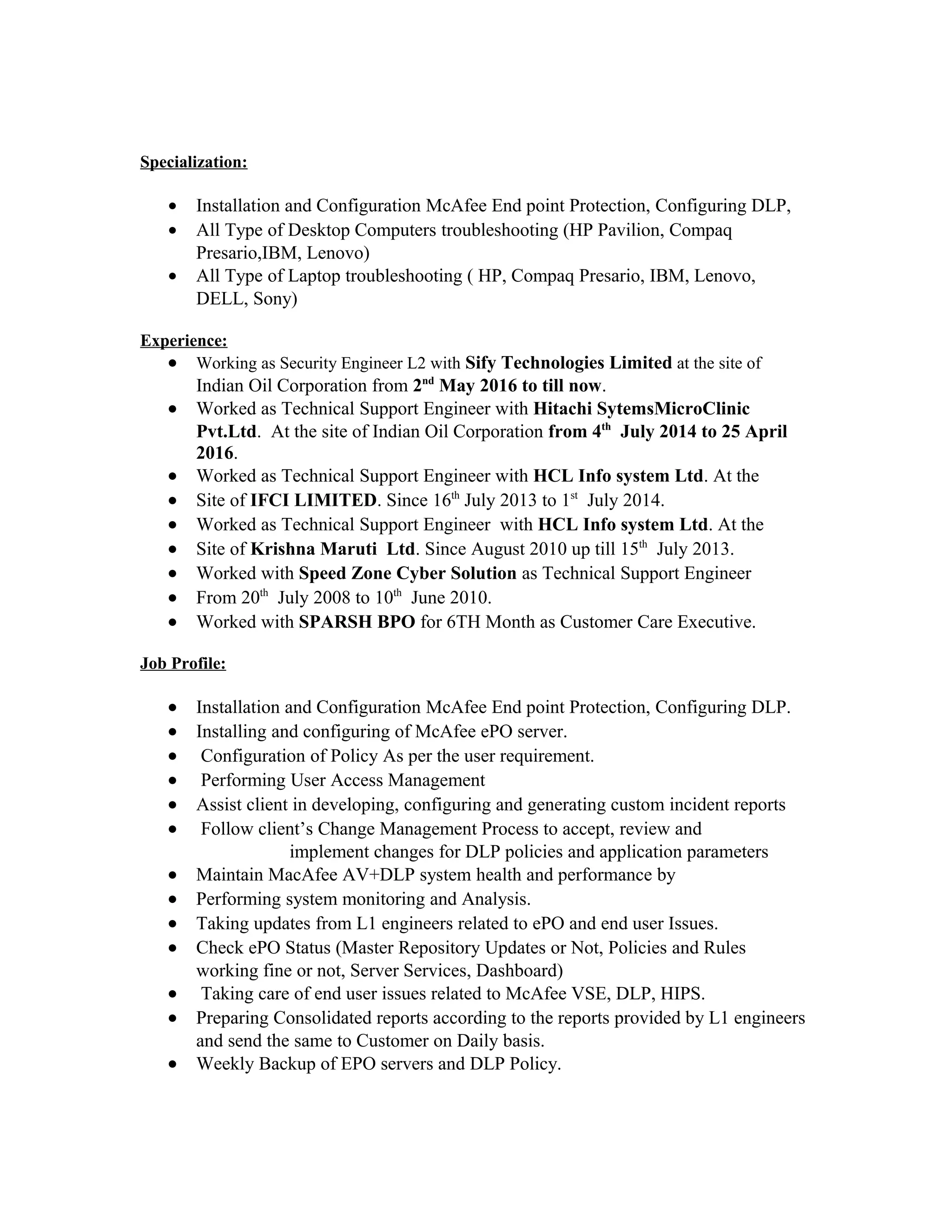 SUSHIL UPDATED RESUME | DOC