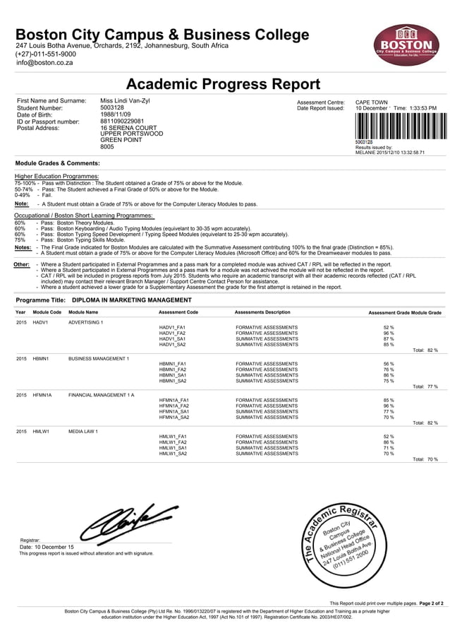 Boston Academic Progress Report | PDF | Educational Assessment | Education