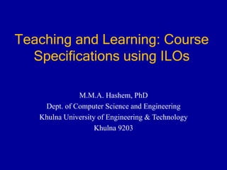 Course specification | PPTX