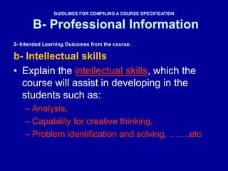 Course specification | PPTX