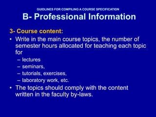 Course specification | PPTX