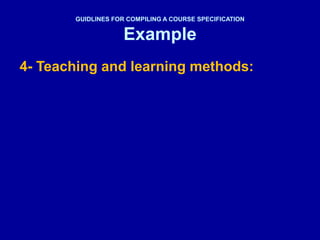 Course specification | PPTX