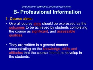 Course specification | PPTX