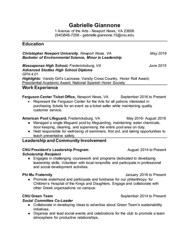 RESUME2016 | PDF