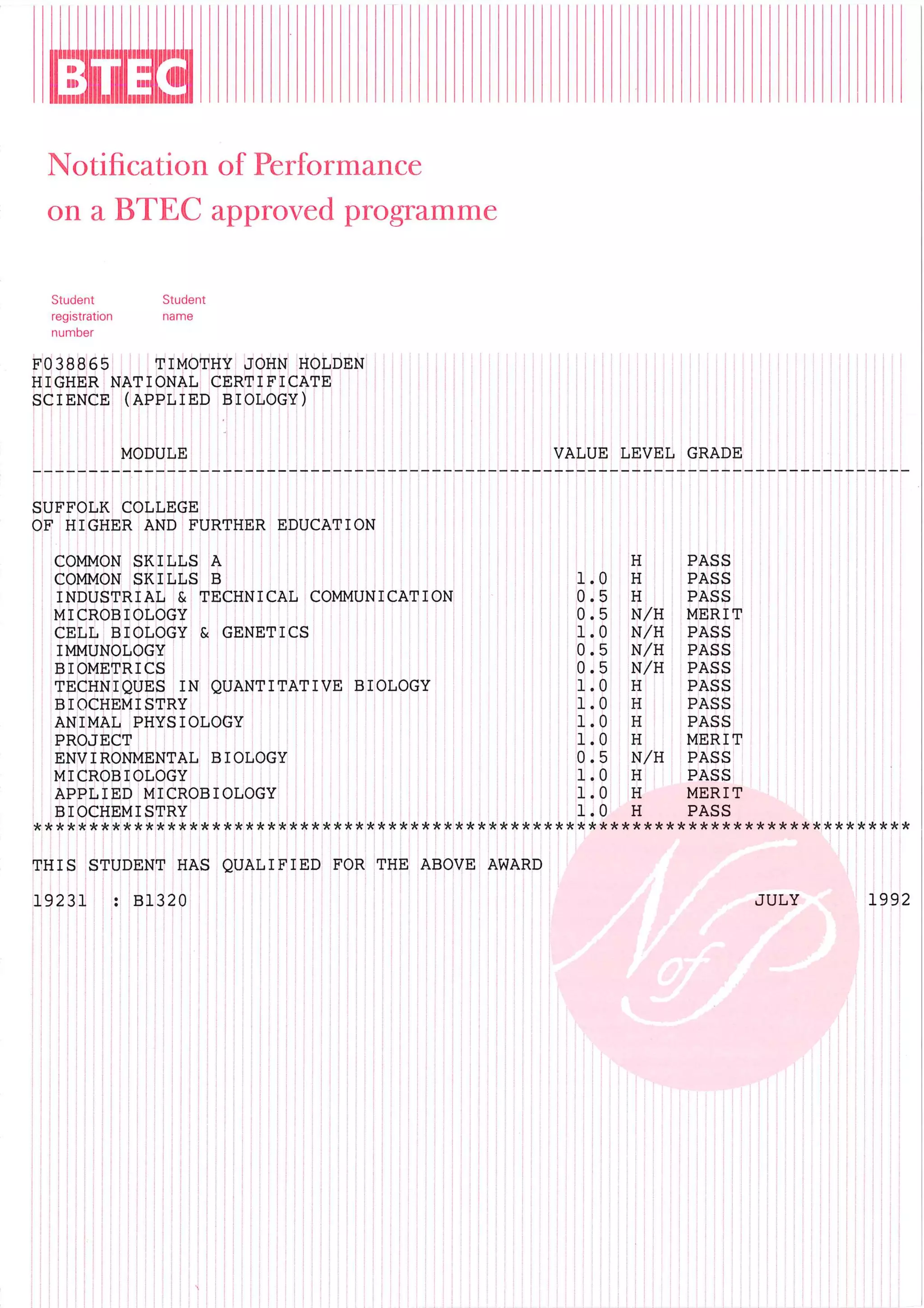 BTec Higher & National Certificate | PDF