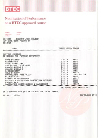 BTec Higher & National Certificate | PDF