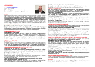 Steve Marsden 2015 CV & Portfolio | PPT