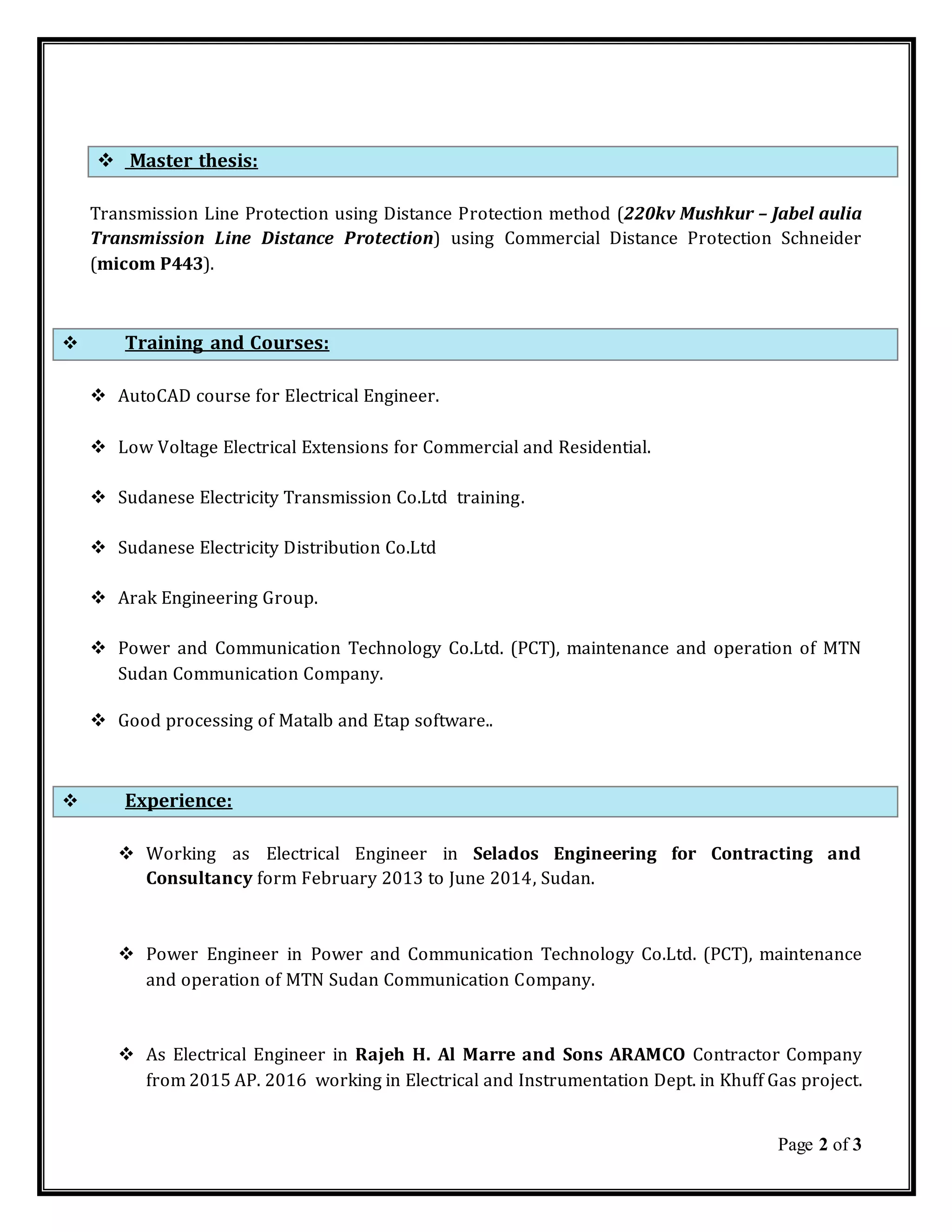CV-Electrical Engineer (1) | DOCX