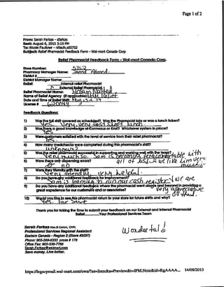Walmart Feedback | PDF