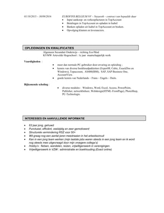 c v - uitgebreid | PDF