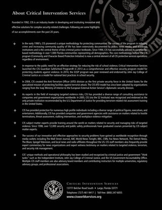 CIS Security Risk Mgmt Solutions Brochure | PDF