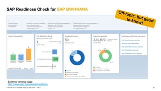 CAA105 SAP Readiness Check 2.0 Check Your System’s Readiness for an SAP S/4HANA Conversion | PPT