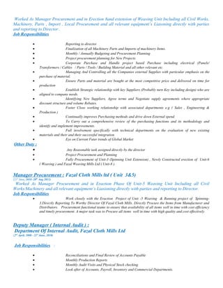 Ehtesham CV-Fresh | PDF
