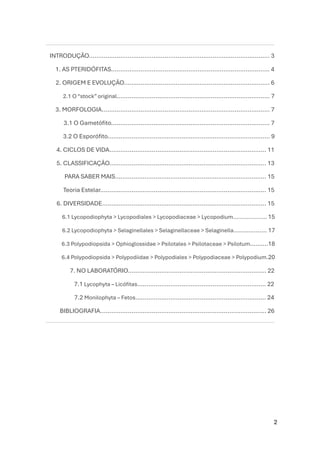 CADERNO DE CAMPO | As "Pteridophyta"- Folhas como penas (Vol. II) | PDF