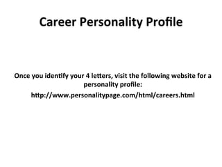 Personality and Your Career | PDF