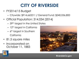Downtown Redevelopment - City of Riverside | PPTX | Hotel Properties ...