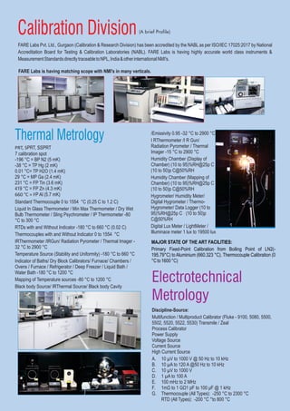 Calibration Laboratory In India - FARE Labs Pvt. Ltd. | PDF