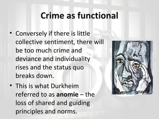 Crime and Deviance - Functionalist Approach | PPT