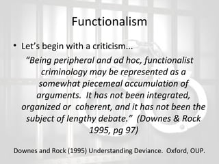 Crime and Deviance - Functionalist Approach | PPT