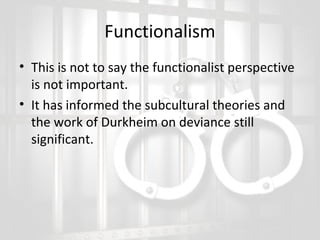 Crime and Deviance - Functionalist Approach | PPT