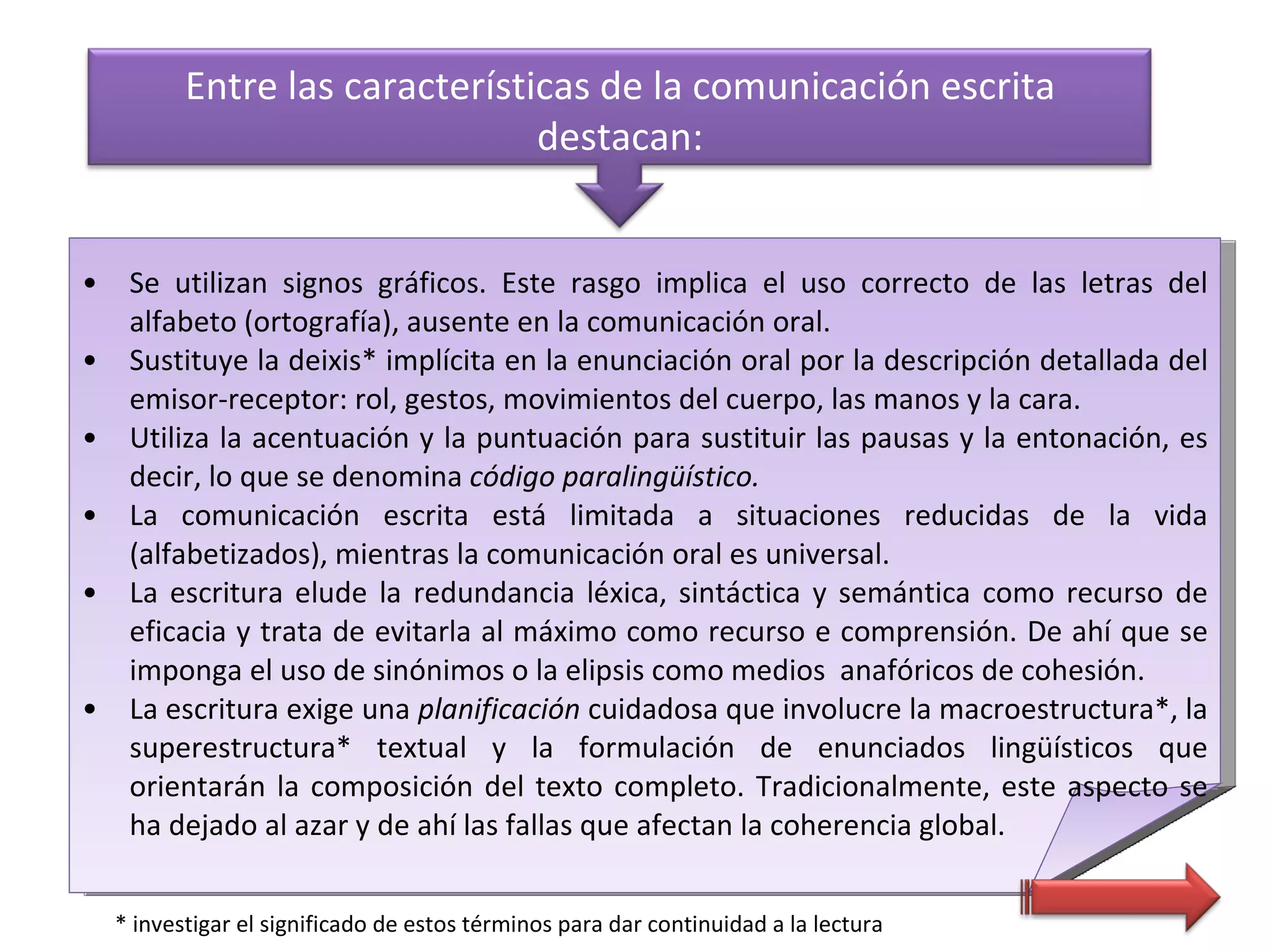 2 características de la comunicación escrita | PPT