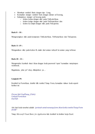 2 cara sederhana dan mudah membuat form input data dengan excel | DOCX