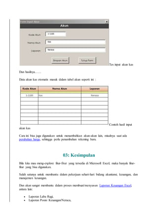 2 cara sederhana dan mudah membuat form input data dengan excel | DOCX