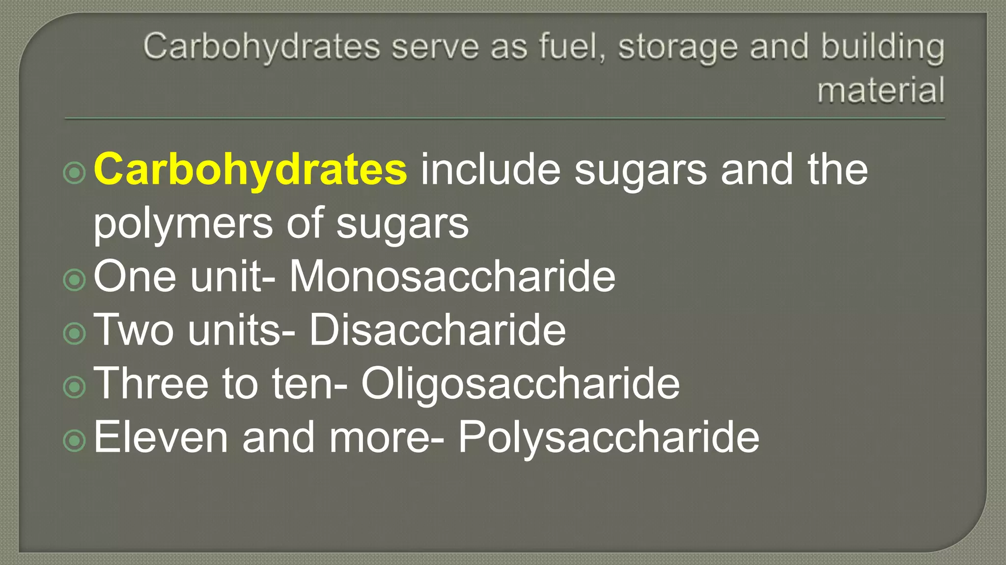AS Biology- Carbohydrates 1 | PPTX