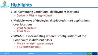 Towards an IoT Computing Continuum and its Application in Smart Agriculture | PPT
