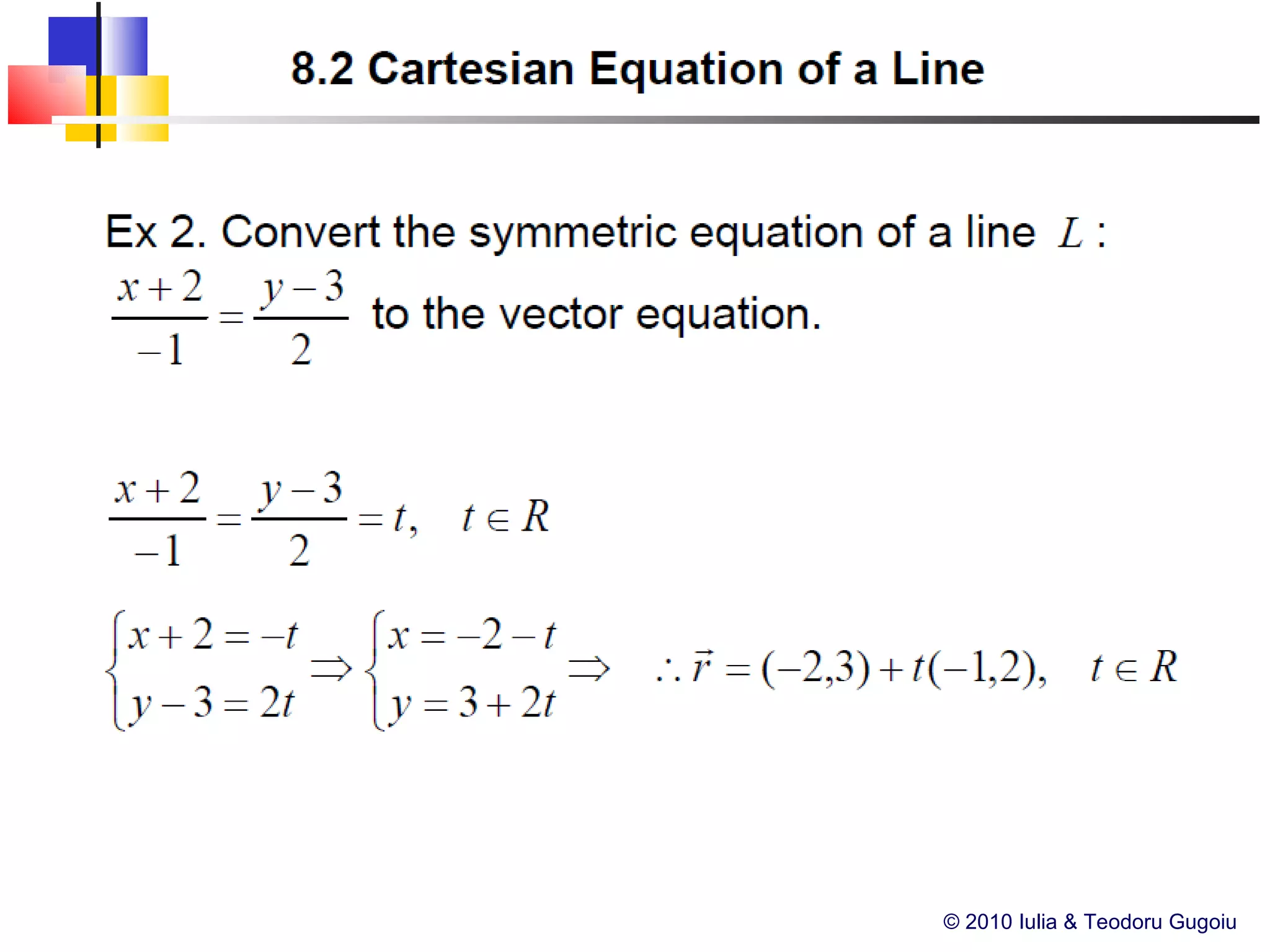 2 cartesian equation_of_a_line | PPT