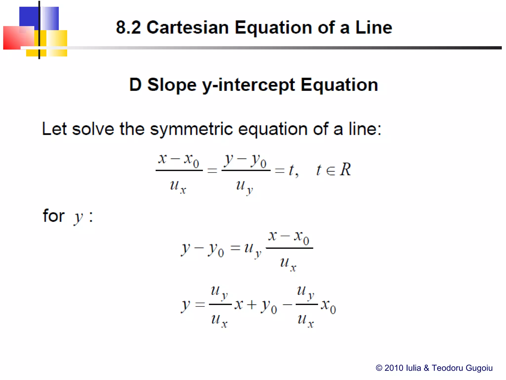 2 cartesian equation_of_a_line | PPT